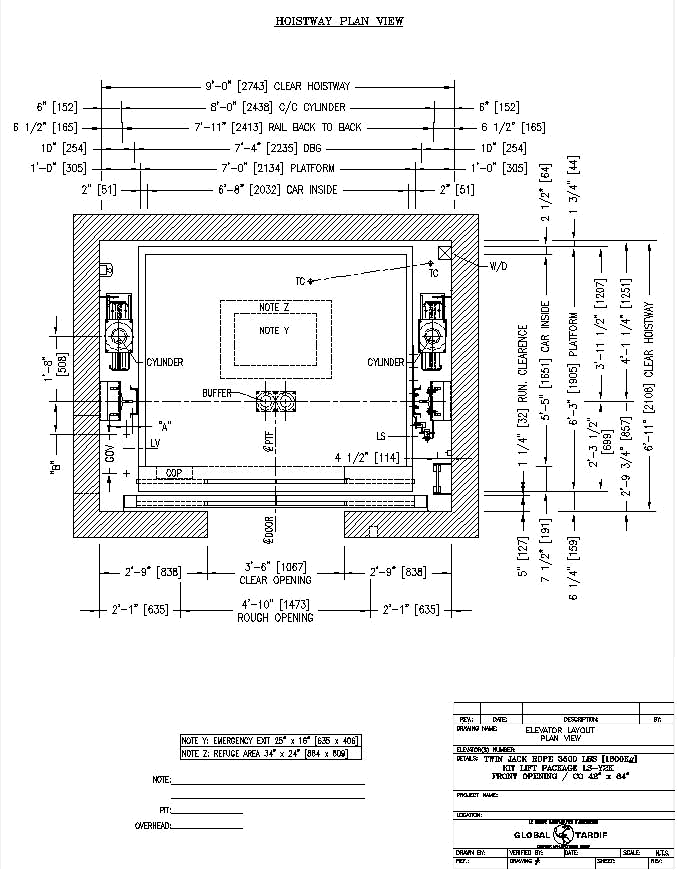 GT VisionLift Hydraulic Holeless Twin Jack Roped - Passenger type co3